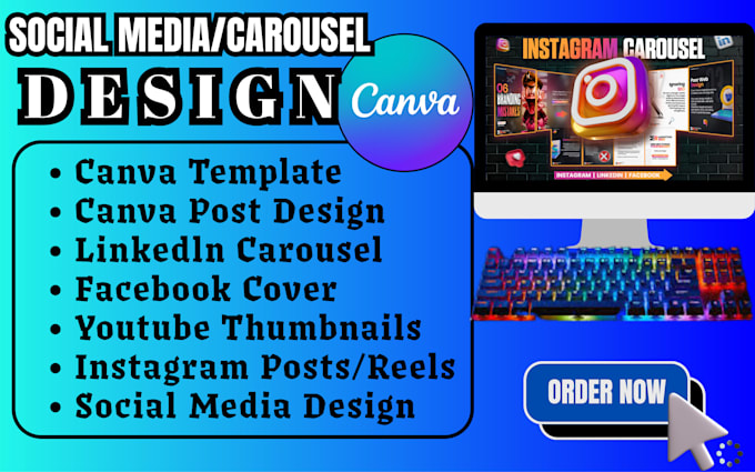 Create custom linkedin carousel design facebook instagram carousel post ...