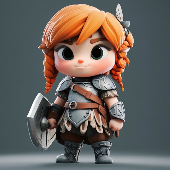 Draw 3d character modeling for games and films by Dannishaown | Fiverr