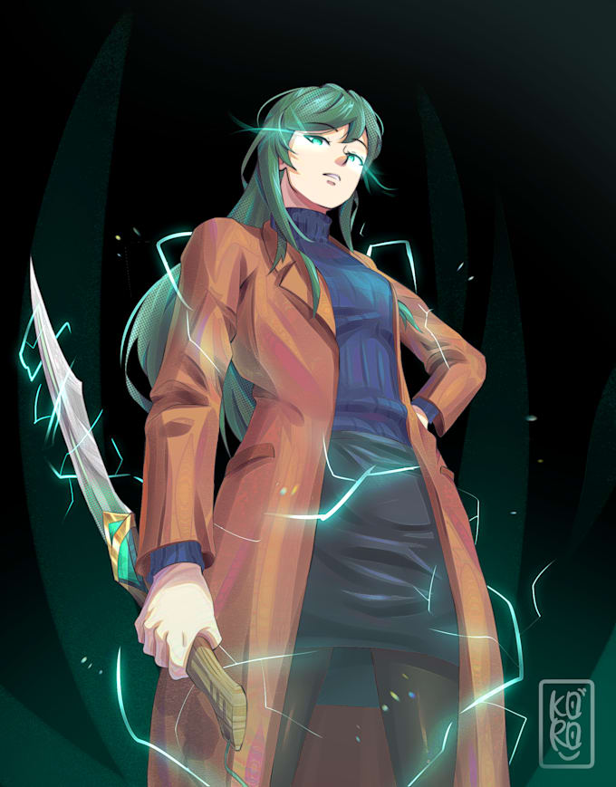 Illustrate your anime oc or fanart with my custom style by Pandukoro ...