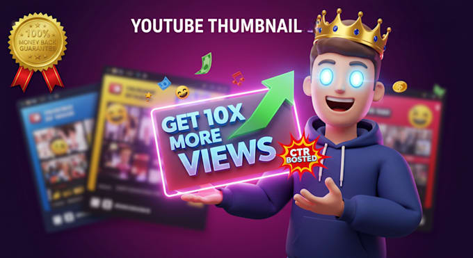 Design youtube thumbnails that get clicks and go viral by Shoaibjj | Fiverr