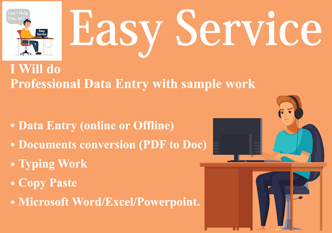 Professional data entry with sample work by Easyservice01 | Fiverr