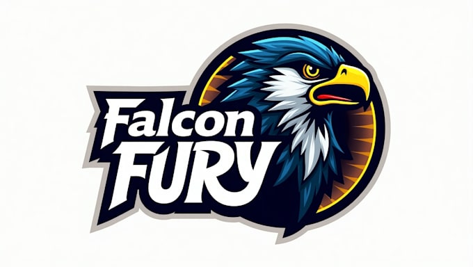 Design outstanding falcon fury mascot logo with unlimited revision by ...