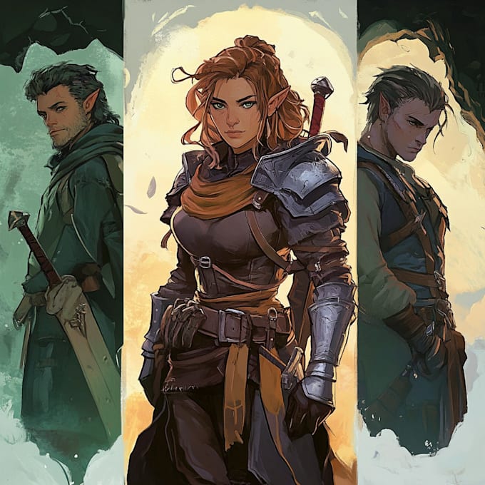 Draw dnd character art, fantasy illustration or concept art by ...