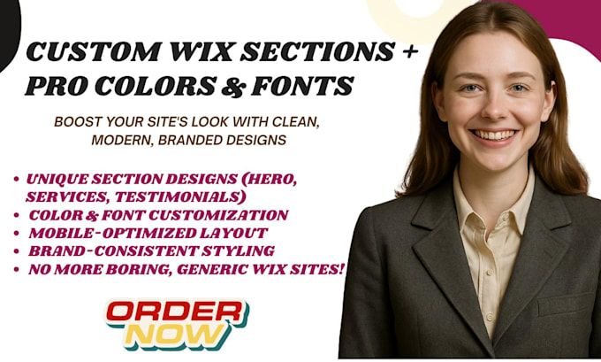 Design custom wix sections and customize your site colors and fonts by ...