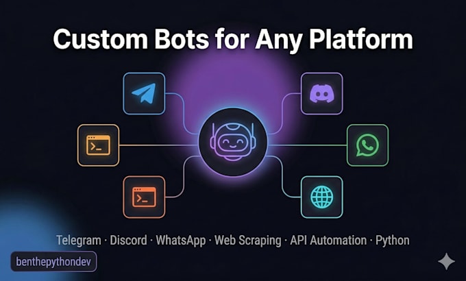 Create professional bots for automation and more by Benthepythondev ...