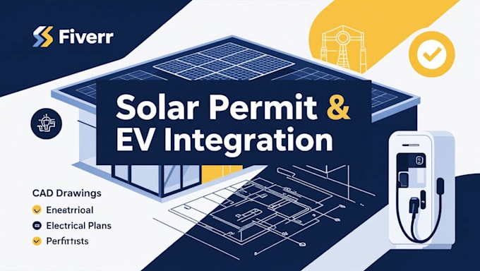 Do specialist solar permit design services proposal drawings and ev integration by Chad_solar ...