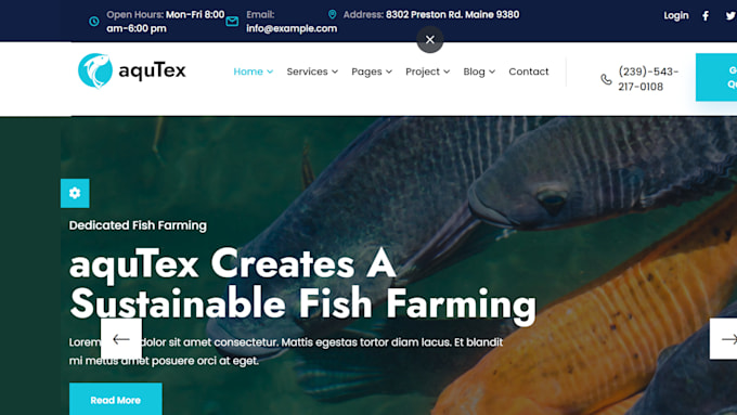 Design fish farm, aquaculture, agriculture farm, fishing website by ...