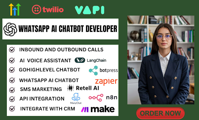 Build custom ai chatbot,whatsapp ai marketing sms campaign,a2p 10dlc ...