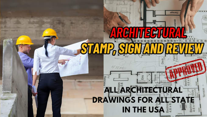 Create usa architectural drawings and mep floor plans with stamp and ...