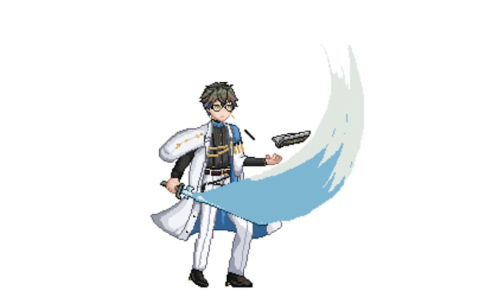 Draw 2d retro pixel art character, pixel art animation pixel game ...