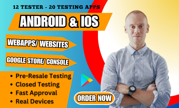 Provide you 12 testers 20 app testers for google play testing android ...