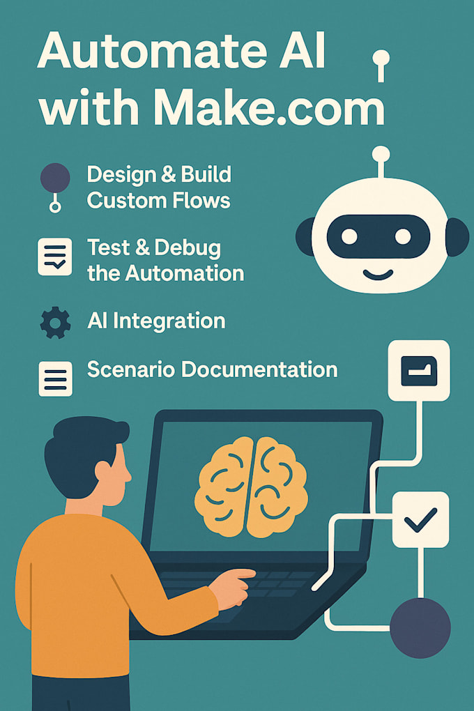 Automate your tasks using ai and makecom by Yehyalegrini | Fiverr