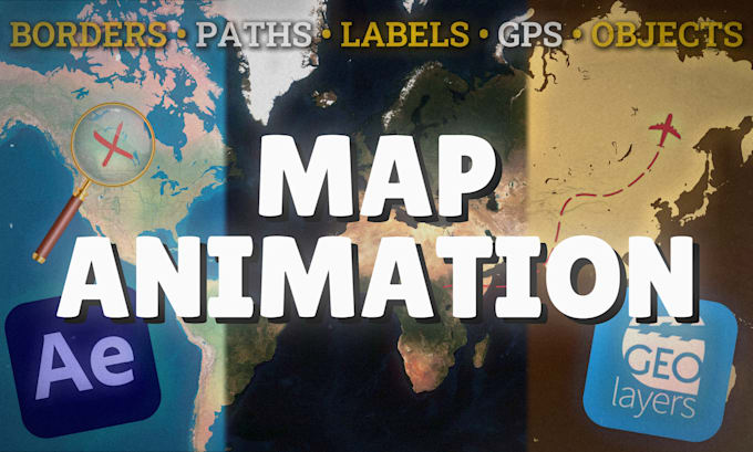 Create master animated map shorts videos with geolayers 3 in after effects by Tfmykola | Fiverr
