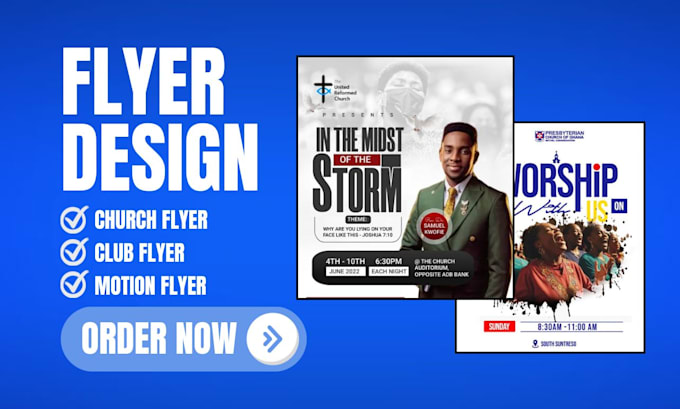 Improve, design church flyer, club flyer, motion flyer, one pager flyer ...