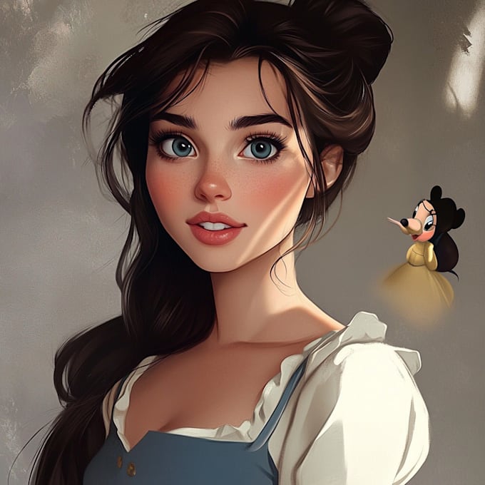 Turn your portrait into a disney style cartoon illustration by ...