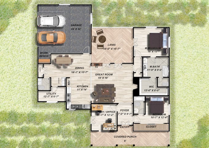 Render 2d floor plan, section, elevation, site plan, master plan in ...