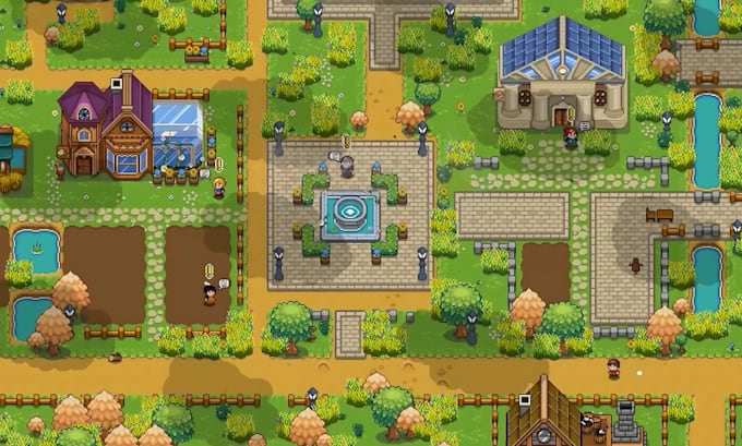 Do pixel art tileset top down tile map rpg retro pixel asset sprites ...