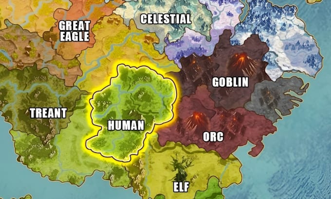 Create vector map illustration dnd map fantasy map cartography ...