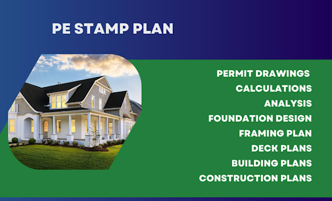 Structural analysis, beam calcs, permit plans with pe stamp for fl wa permits by Joegac | Fiverr