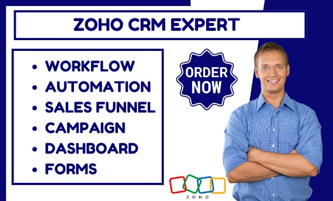 Setup zoho crm zoho books forms campaigns workflows dashboard ...