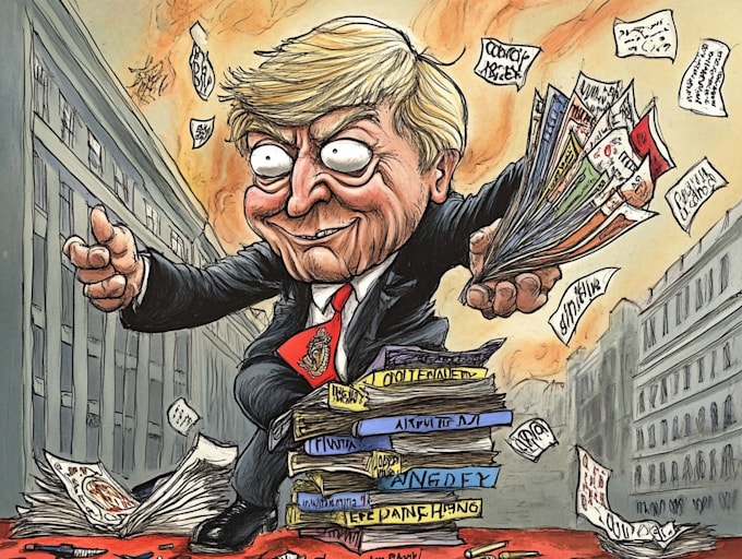 Draw political cartoon and caricature by Ajaniheepers | Fiverr