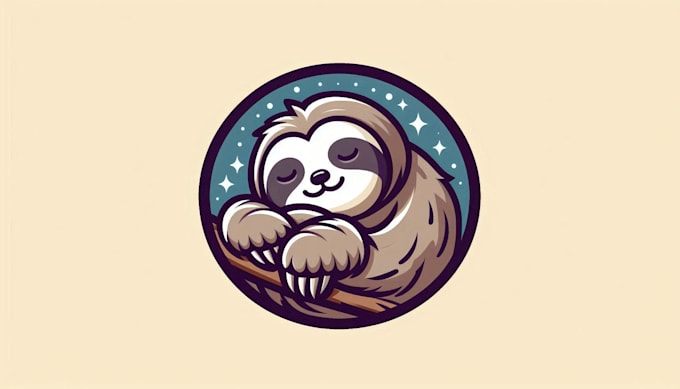 Do awesome sleeping sloth mascot logo design by Leo_kam | Fiverr
