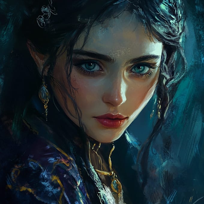 Do hand drawing realistic digital oil painting portrait by ...