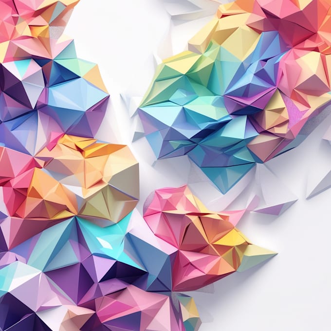 Draw a detailed geometric low poly illustration by Jeanneoole_ | Fiverr