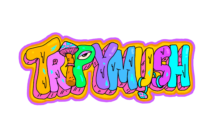 Make custom psychedelic trippy typography groovy retro style logo ...