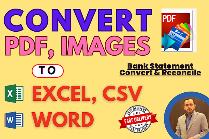 Accurately convert pdf to excel or csv with data extraction by Farrukhameen76 | Fiverr