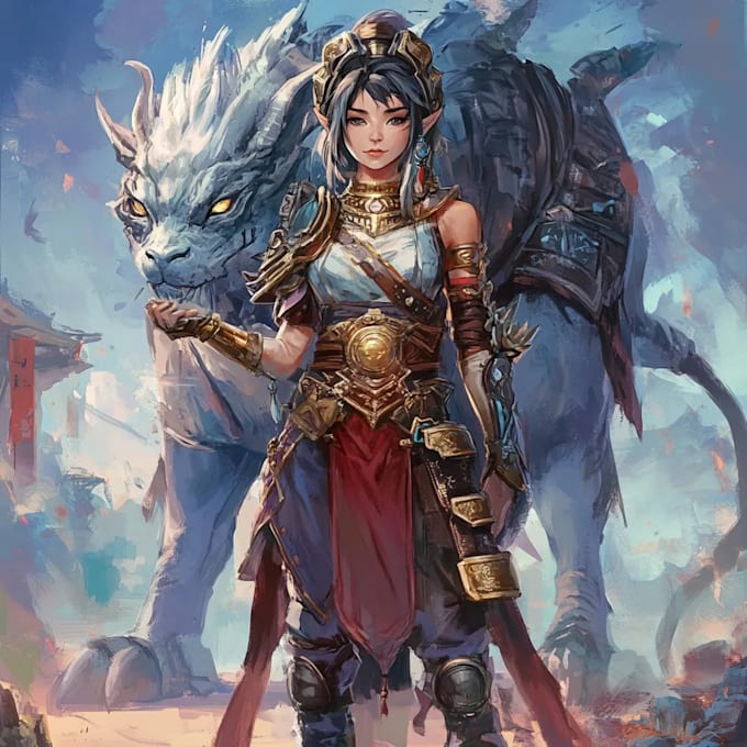 Create a unique original dnd fantasy character art by Baarsilla | Fiverr