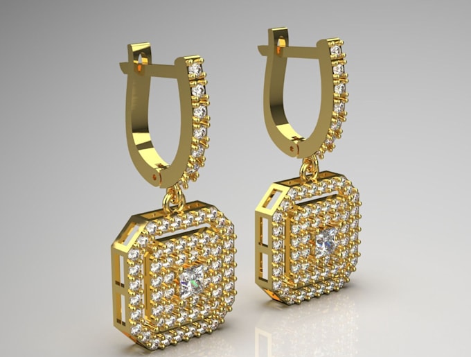 3d earring design model for 3d printing prototype stl file jewelry cad ...