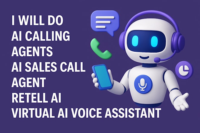Do ai calling agents, ai sales call agent, retell ai, virtual ai voice assistant by Arham_usman ...