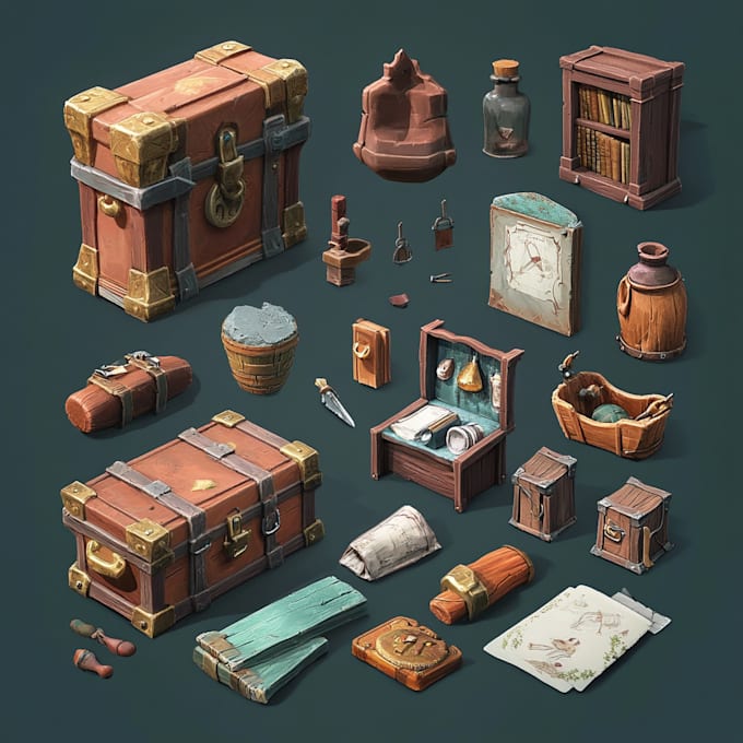 Make a 2d model objects, props by Keineikia13 | Fiverr