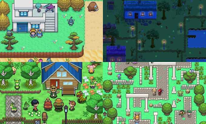 Do 2d pixel art tileset game art tile map top down environment rpg ...