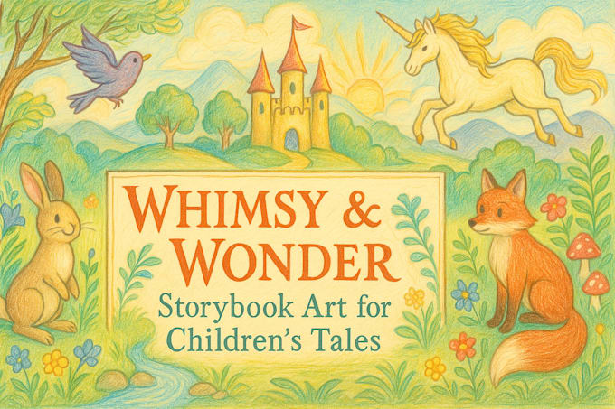 Draw whimsical children storybook illustrations and cover art by ...