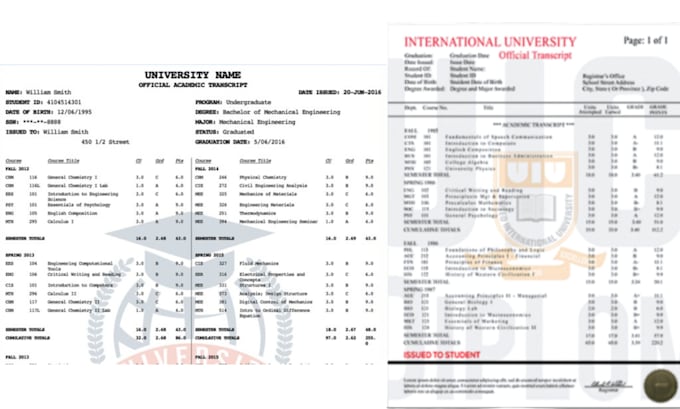 Design stunning college transcripts, diplomas, ged, homeschool ...