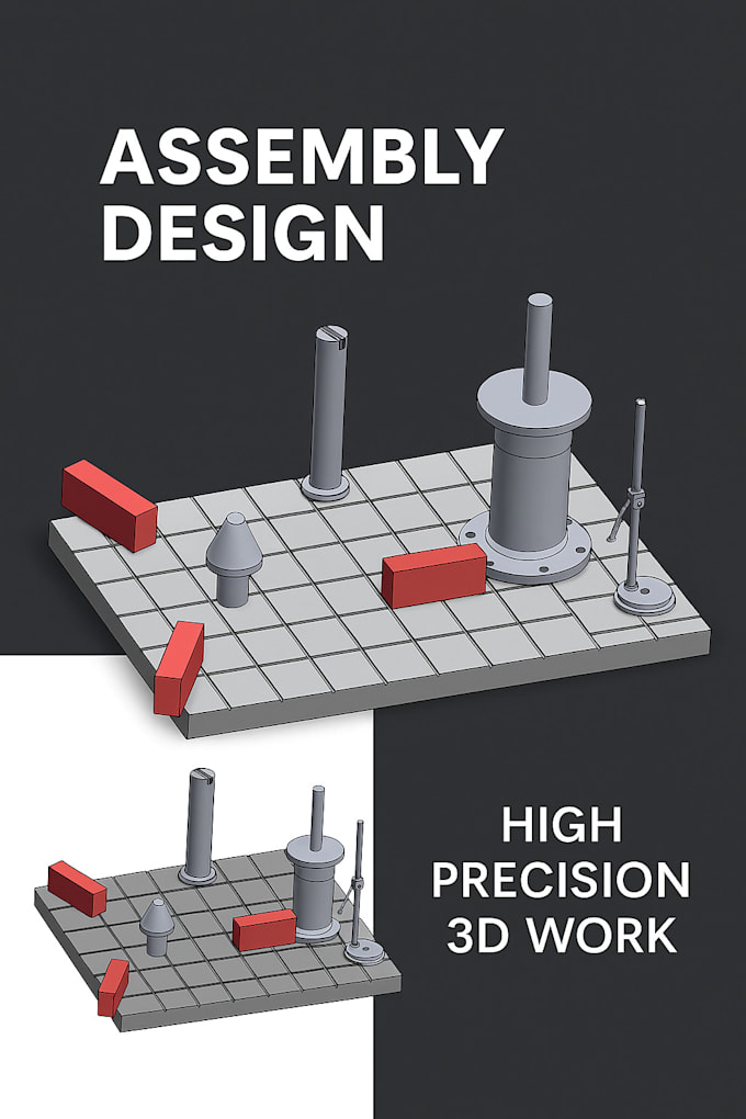 Create 3d solidworks models,technical drawings and stl files by Design59ms | Fiverr