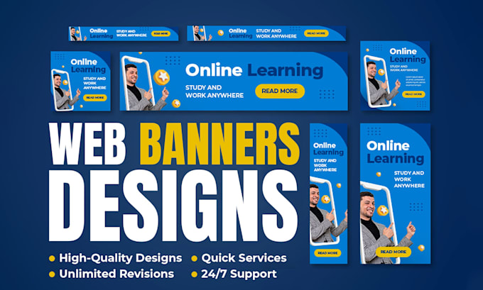 Create pro website banners and social media ads by Kashichaudhry | Fiverr
