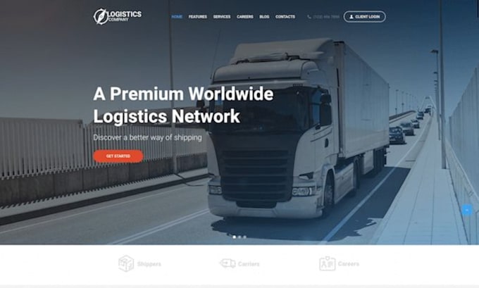 Design courier, logistics, trucking, towing, and transportation website by Omega_tech1 | Fiverr