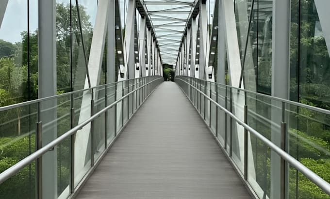 Do 3d cgi bridge visualize construction with water control by Humprays ...