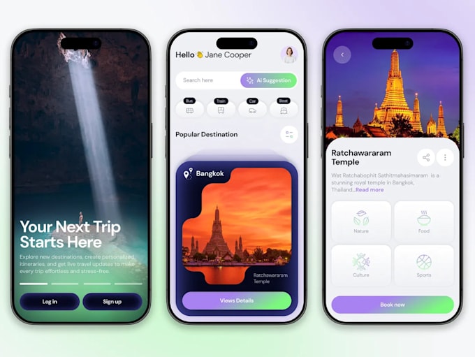 Build ai trip planner app, ai trip calculation app, city tourism app ...