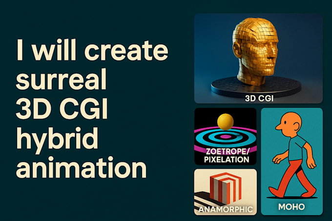 3d cgi animation anamorphic hybrid animation zoetrope pixelation moho ...