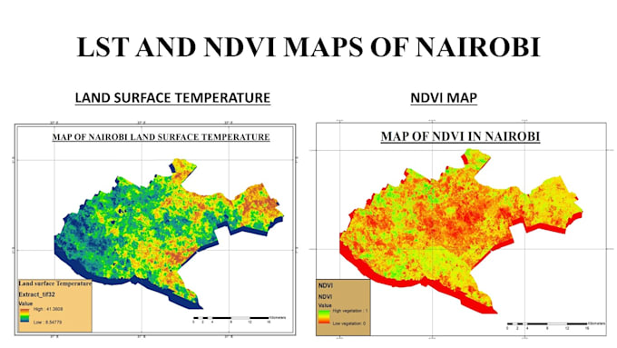 Perform ndvi and lst analysis using satellite imagery by Raymainah | Fiverr