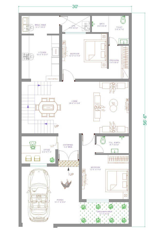 2d drafting and multi story floor plan by Erpawanverma508 | Fiverr