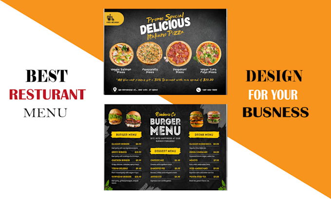 Design a print ready restaurant menu for vistaprint by Mimvibe | Fiverr