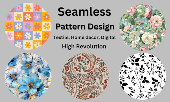 Design unique seamless pattern for textile fabric prints by Tatiana ...