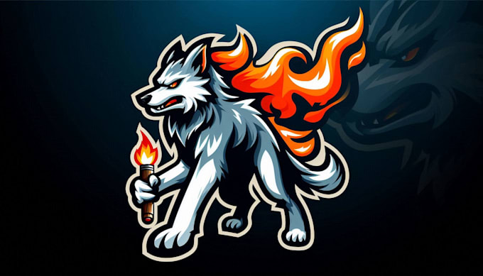 Make a high quality blaze wolf mascot logo for you with new concept by ...