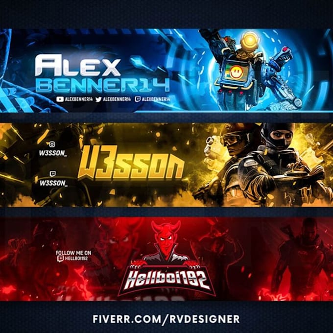 Design an epic unique youtube banner and logo by Chloe_kirksmith | Fiverr