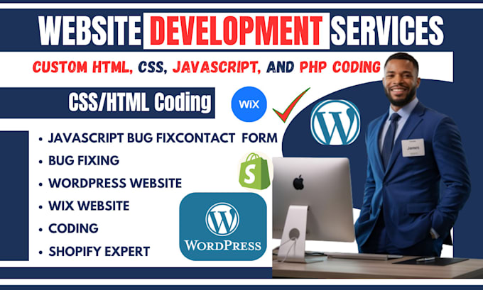 Code custom html, css, php, javascript and fix website or wordpress issues by Jamesweb123 | Fiverr